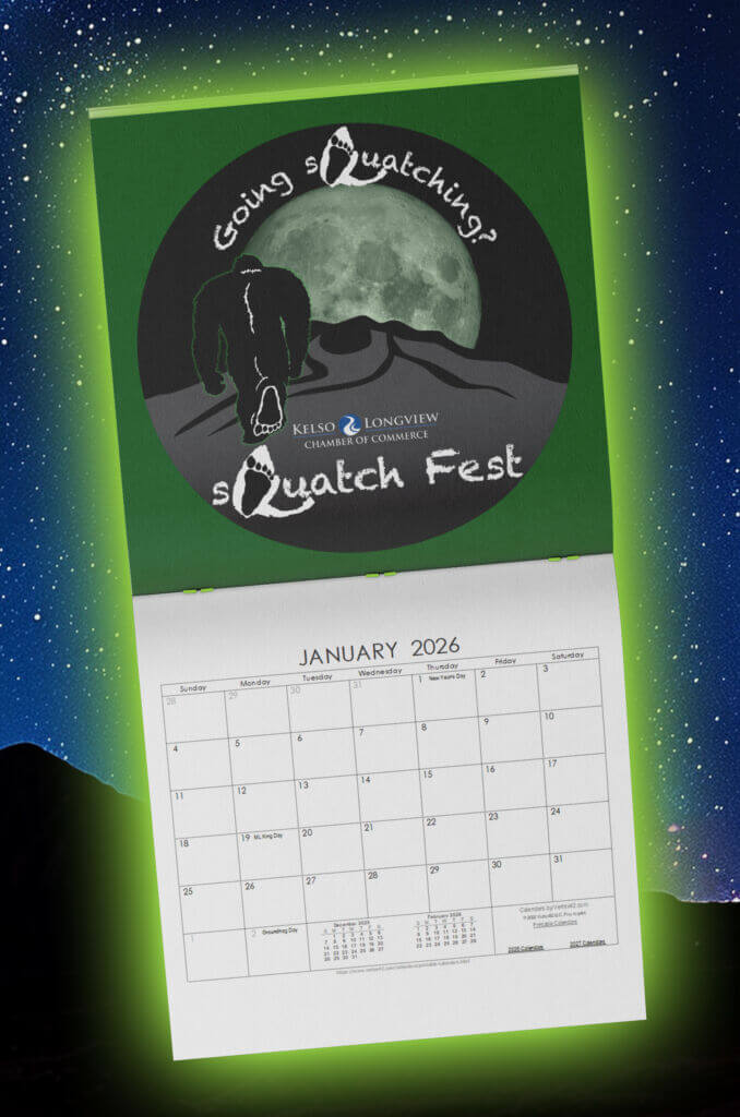sQuatch Fest 2026 - Calendar Art Contest - Kelso Longview Chamber of ...